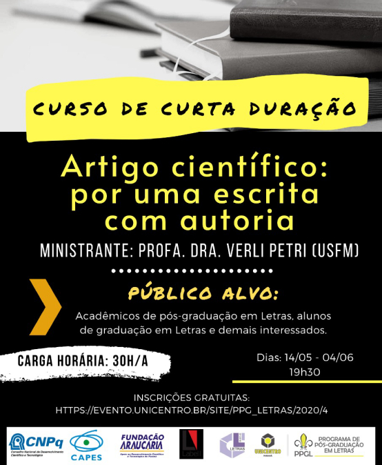 Artigo científico: por uma escrita com autoria | Unicentro